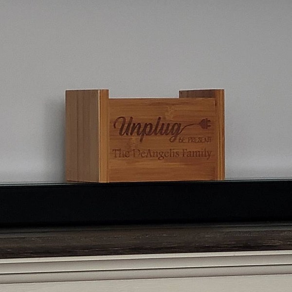 Unplug Family Cell Phone Box - Personalized Cell Phone Box - Be Present ...