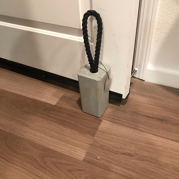 Concrete Door Stop, Door Stopper for Modern Home Decor, Minimalist ...