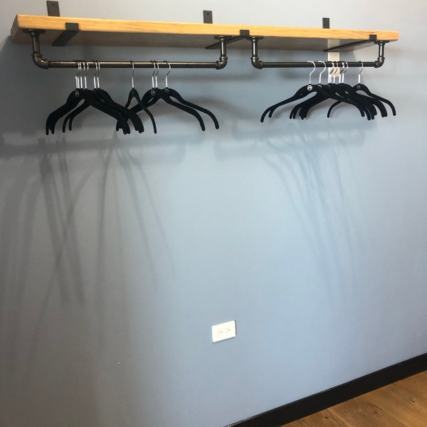 Industrial Pipe Clothes Bar Rod for Closets to Hang Clothes With (or ...