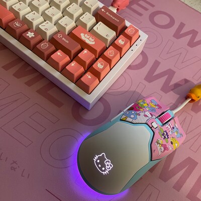 Strawberry Mochi Daifuku Keycap Set 129 Piece Cherry Profile PBT Subdye ...