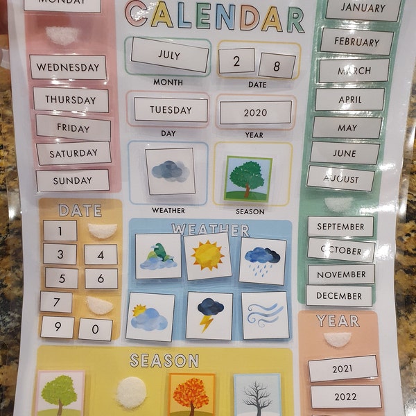 Child Calendar Printable · Montessori Preschool Classroom Educational ...