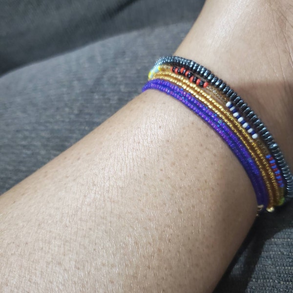 Beaded Anklets Assorted Colors African Jewelry Anklets Pastel Colors ...