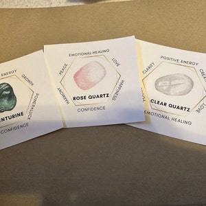 Set of 60 Printable Crystal Meaning Cards. Printable Labels for ...
