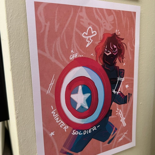Winter Soldier Bucky Shield Print - Etsy
