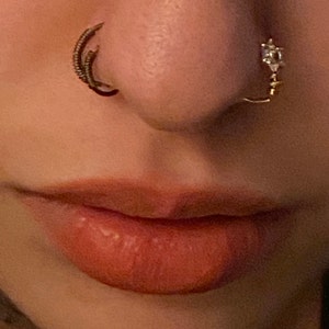 Boho Nose Ring, Free Spirit Jewerly, Hippie Nose Ring, Wire Wrapped ...