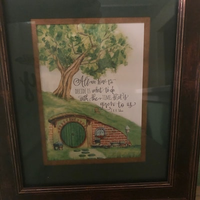 Watercolor Hobbit House With or Without Quote. J. R. R. Tolkien Quotes ...
