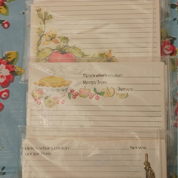 Vintage Stationery Fold A Notes Bees & Blossoms Set of 3 W/ Gold Seals ...