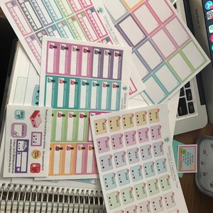 Happy Work Schedule Reminder Tracker Cute Kawaii Planner Stickers for ...