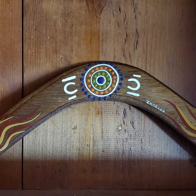Returning Traditional Boomerang Dot Art Design 16 Inch Multicolored ...