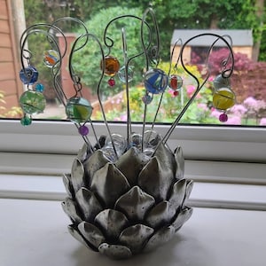 Decorative 40cm Garden Stakes, Wire & Marbles, Set of 4 - Etsy UK