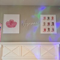 Pink Western Print College Dorm Decor Western Room Decor Girly Wall Art ...