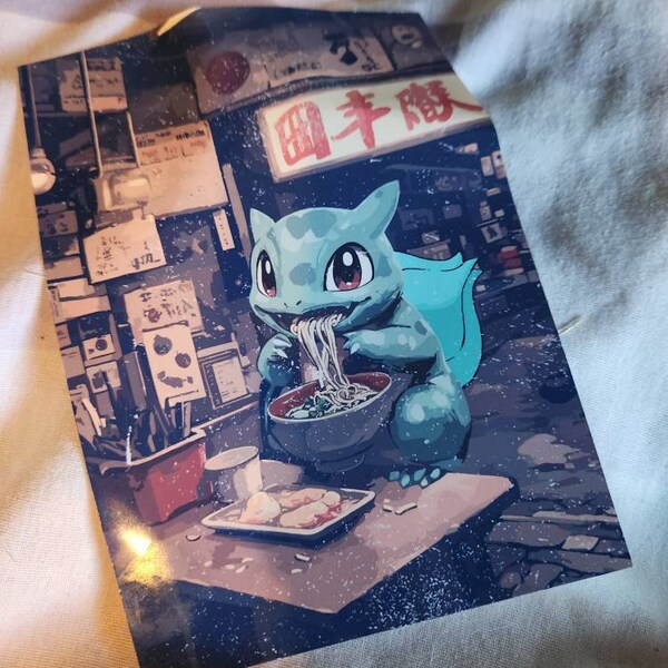 Gengar Poster: Japanese Style Pokemon Inspired Anime Artwork Printable ...