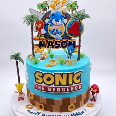 Sonic Cake Topper. Sonic Hedgehog Cake Topper. Sonic Shaker Cake Topper ...