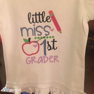 Back to School, Little Miss 1st Grader, School SVG, 1st Grade Svg, 1st ...