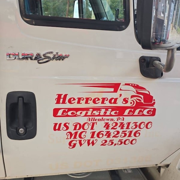 Custom US DOT Trucking Decals: Company Logo Stickers - Etsy