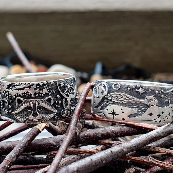 Space Fox Ring - Foxes in Outer Space - Fox on a Star - Space and Stars ...