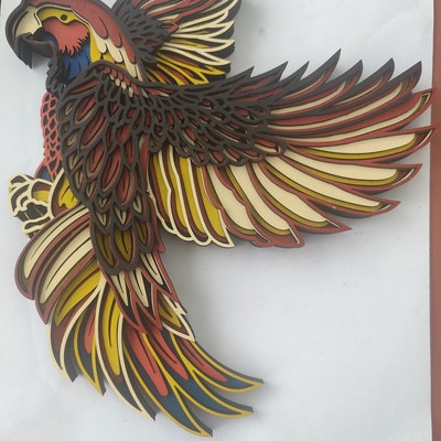 Multilayer Rooster Chicken Laser Cut File 3D Layered Rooster Layered ...