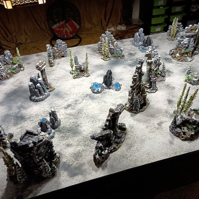 WINTER TOURNAMENT SET Wargame Terrain, 28mm, 32mm Modular Terrain ...