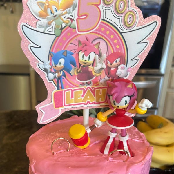 Amy Rose Party Digital Cake Topper - Printable Cake Topper - Etsy