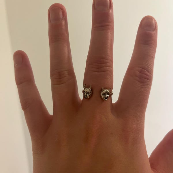 Demons Ring// Sterling Silver// Handmade Solid S925//unique Punk Gothic ...