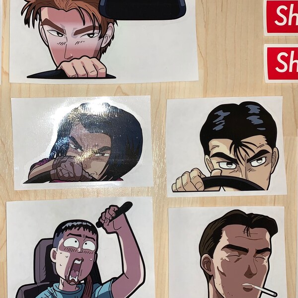 Initial D the Myogi Night Kids Sticker Pack Takeshi and Shingo Peeker ...