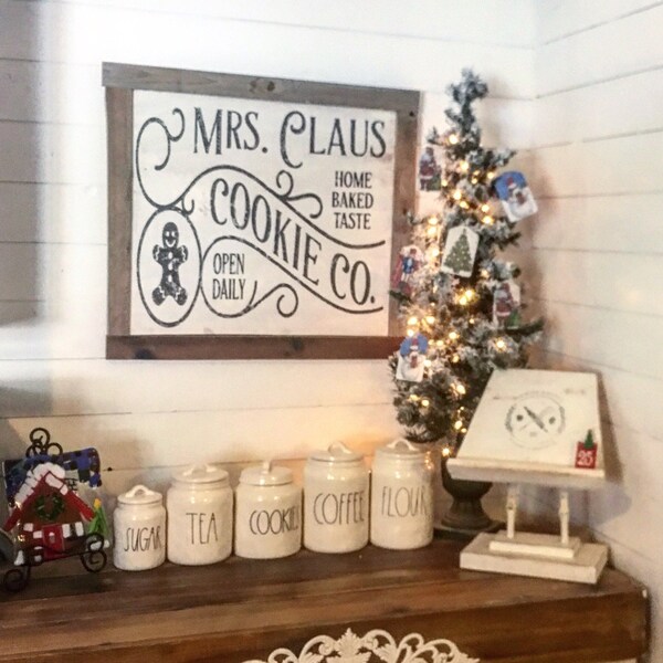 Mrs Claus SVG - Mrs Claus Cookie Co Svg - Christmas Svg - Cookie Sign ...