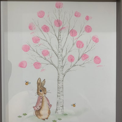 Peter Rabbit Fingerprint Guest Book Peter Rabbit Baby Shower ...