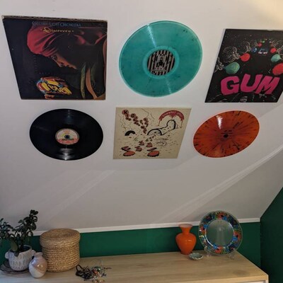 Long Brass LED Light for High Platter Vinyl Record Players Rechargeable ...