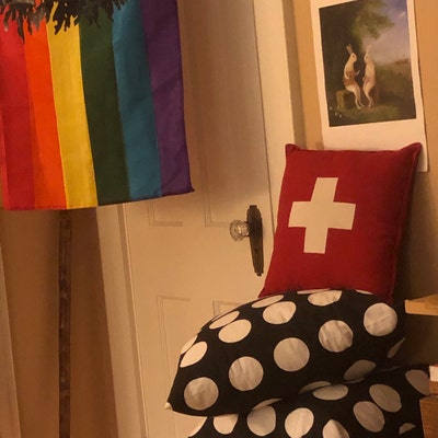 Ski Patrol First Aid Swiss Cross Army Small Accent Pillow About 12x 12 ...