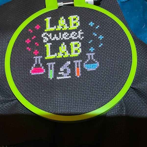 Lab Sweet Lab Science Lab Cross Stitch Pattern - Perfect for Science ...