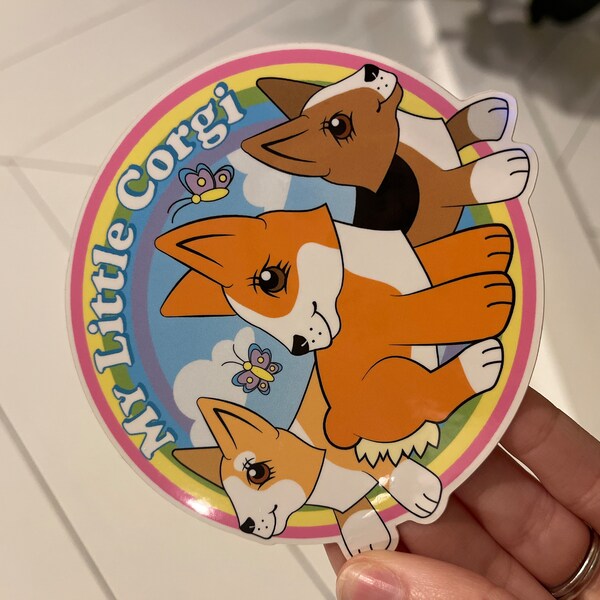 Corgis & Coffee Vinyl Sticker 4 Pack - Etsy