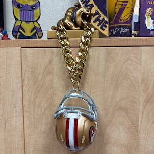 San Francisco 49ers Mini Helmet Gold Fan Chain/necklace Perfect for ...