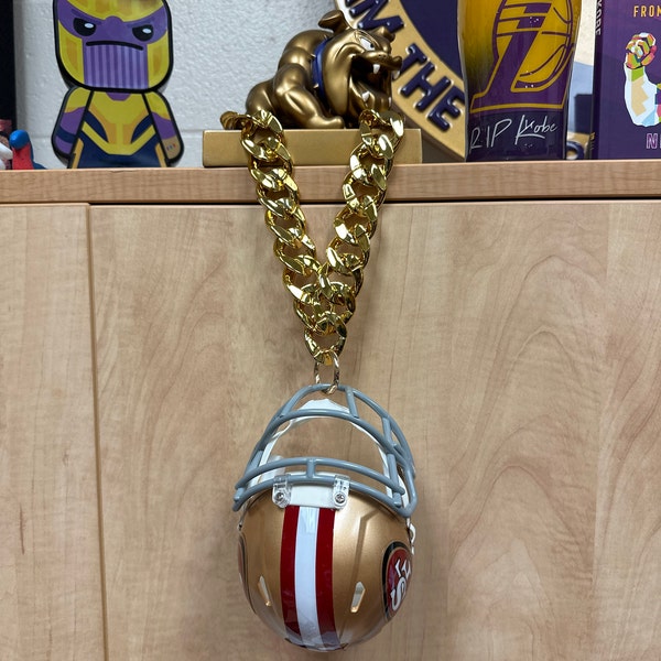 San Francisco 49ers Mini Helmet Gold Fan Chain/necklace! Perfect for ...