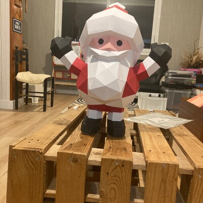 Santa Claus Papercraft 3D DIY Holidays Christmas Low Poly Paper Crafts ...