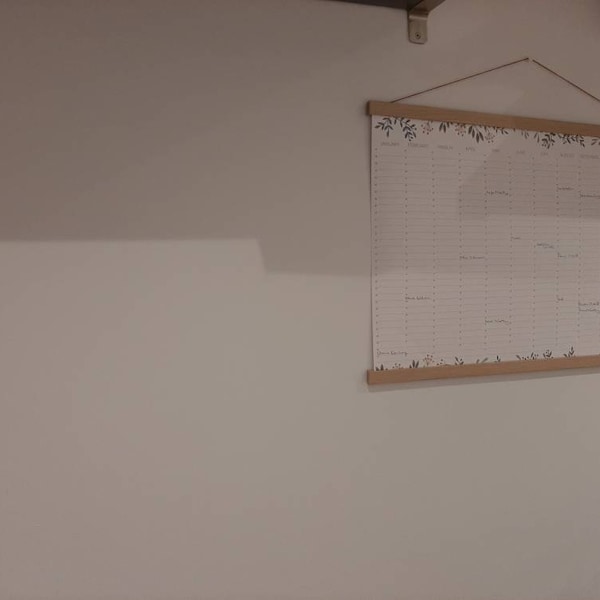 Perpetual Birthday Calendar, Wall Planner Botanical - Leaves Green ...
