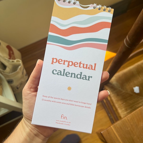 Patterned Perpetual Calendar / Special Day Calendar With Horoscope ...