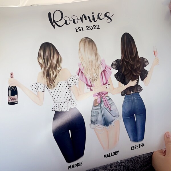 Roomies Gift Roommates Dorm Wall Decor Graduate Gift College Dorm Room ...