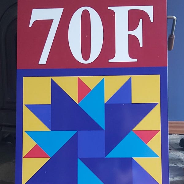 BARN QUILT Block, Beautiful Outdoor or Indoor Square, 7 Sizes, Wall Art ...