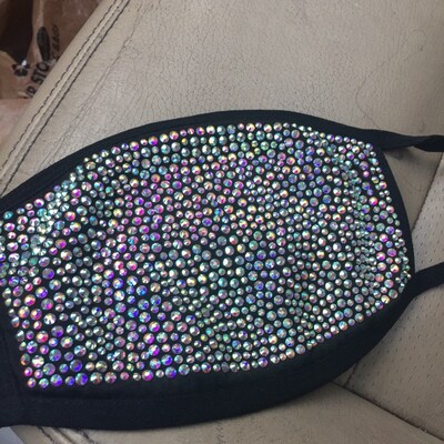 Sale Fashion Bling Face Mask USA Rhinestone Mask Swarovski Crystal Mask ...
