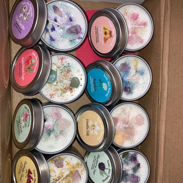 Scent Sample Mini Candle: Soy Wax Travel Candle (2 Oz) - Etsy