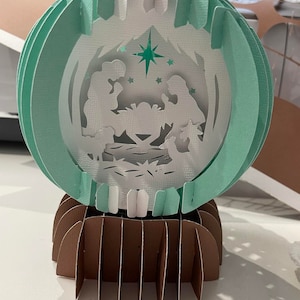 Nativity Scene Sphere Pop up SVG Templates for Creating Mini Sphere ...