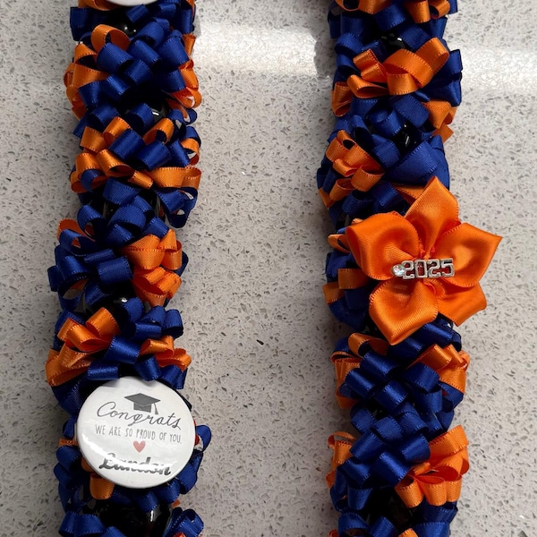 Lei Pono Jr Handcrafted by Leilani Graduation Lei Hawaiian Ribbon Lei ...
