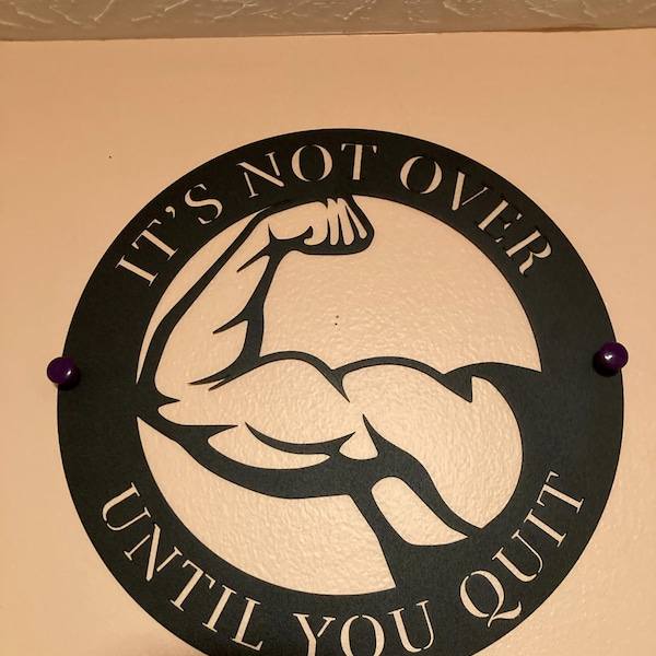 Metal Fitness Sign | Custom Home Gym Sign | Weightlifting Gift ...