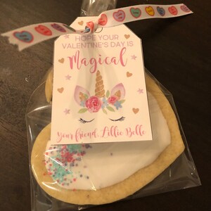 Unicorn Valentine's Day Tag, Unicorn Valentine's Tag, Unicorn Tag ...