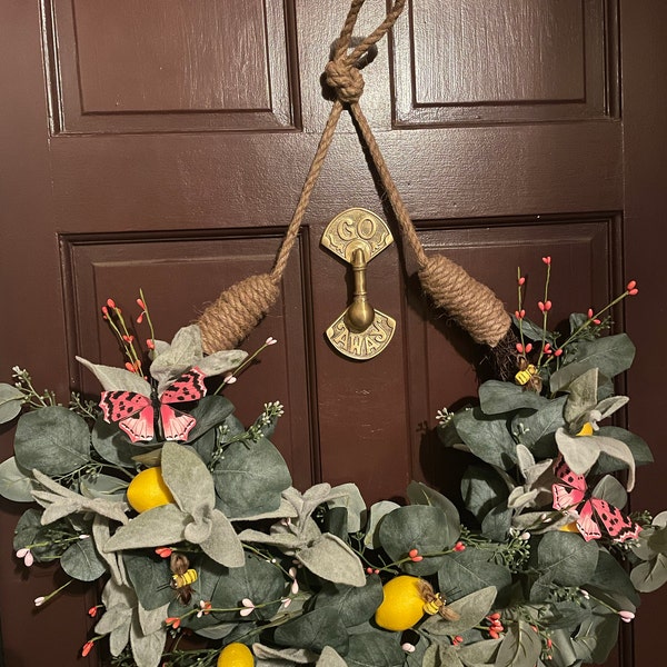 GO AWAY Brass Door Knocker | Available in 5 Finishes | Front Door ...