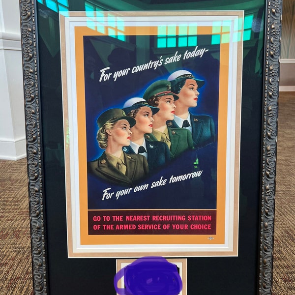 WWII, Coast Guard, Vintage Reproduction Recruiting Poster "setting ...