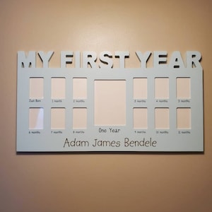 Personalized Baby's First 12 Months Frame Personalized - Etsy