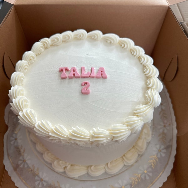 CUSTOM EDIBLE LETTERS - Fondant Letters - Cake Letters - Cake Topper ...