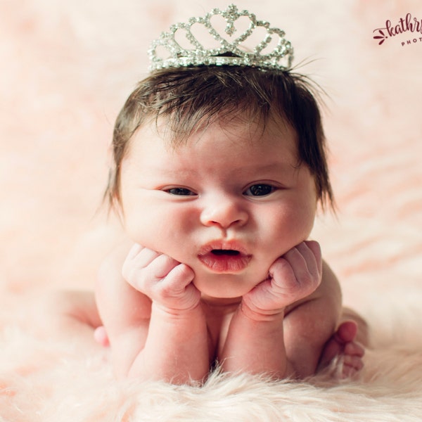 Newborn Crown Photo Prop Baby Girl Crown Tiara Baby Shower Gift ...