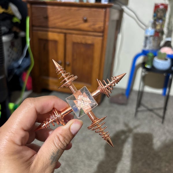 Copper Spiritual Energy Generator With Quartz Pyramid and Conductive ...